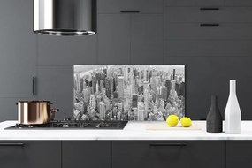 Kuchyňský skleněný panel Město Domy 100x50 cm