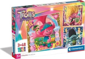 Clementoni PUZZLE Trollové 3 / 3x48 dílků / od 5 let