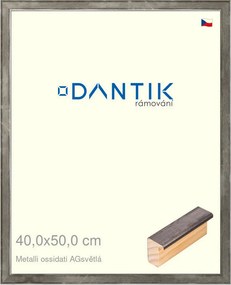 DANTIK rámeček 40x50 | Metalli oidati AGsvětlá (Plexi Čiré)