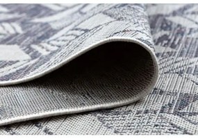 koberec SISAL SION Rybí kost 22180 ploché tkaní ecru / modrý / r velikost 160x220 cm | krásné koberce cz