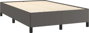 Box spring postel s matrací šedá 120x190 cm umělá kůže 3269701