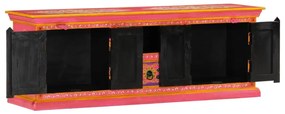 TV skříňka růžová 110 x 30 x 40 cm masivní mangovníkové dřevo - Default Title