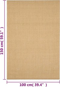 Koberec přírodní sisal 100 x 150 cm 136311