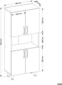 VerDesign WILLY koupelnová vysoká skříňka, bílá matná