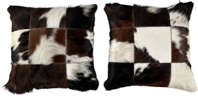 Kožený polštář - exotic tricolor 45x45 patch