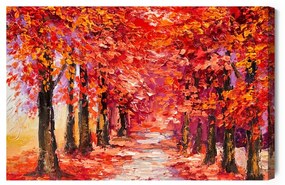 Obraz Podzimní Les V Teplých Barvách Nedostatek Nedostatek Plátno Canvas 120x80