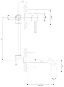 OMNIRES Y1215NCR - Umyvadlová baterie pro podomítkovou instalaci Y lesklý chrom