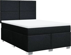 Box spring postel s matrací černá 140x200 cm textil 3292806
