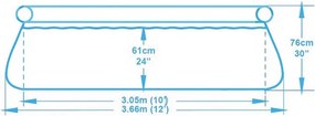 Bestway 57274 Bazén Fast Set 3,66 x 0,76 m