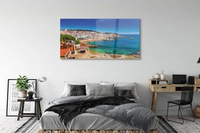 akrylový obraz Španělsko coast beach city 140x70 cm