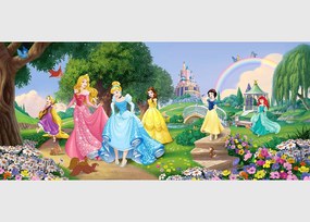 Dětská vliesová fototapeta na zed' Princezny v zahradě, Disney | 202 x 90 cm | DFTDNH 5378