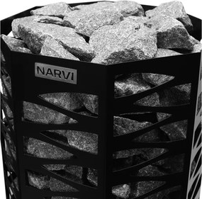 Narvi Smooth Flow WiFi 9,0 kW Black – elektrická saunová kamna