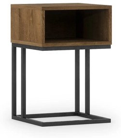 Noční/odkládací stolek Avorio - dub artisan / černá
