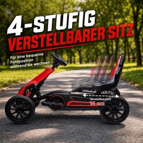 HOMCOM Elektrický Go-Kart pro Děti 3-8 Let s 12V Baterií, Nastavitelná Rychlost 3-5 km/h a Bezpečnostním Pásem, Nosnost 30 kg, Venkovní Použití, 100x…