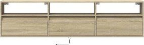 Nástěnná TV skříňka s LED dub sonoma 180 x 31 x 45 cm 3307942