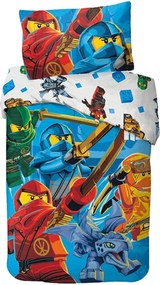 Bavlněné ložní povlečení LEGO Ninjago - motiv Společně povstaneme - 100% bavlna Renforcé - 70x90 cm + 140x200 cm