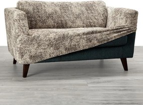 Bielastické potahy MARMO béžové postel (š.140 - 200 cm)