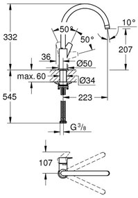 GROHE 30529001 - Dřezová baterie START EDGE lesklý chrom