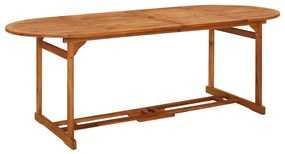 Zahradní jídelní stůl 220 x 90 x 75 cm masivní akáciové dřevo 315949