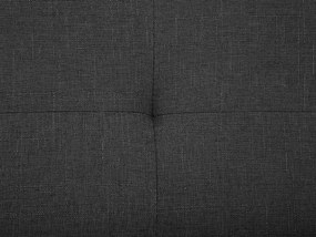 Postel tmavě šedá čalouněná 140 x 200 cm LA ROCHELLE Beliani