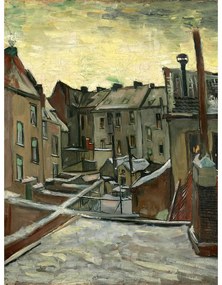 Obraz - reprodukce 30x40 cm Houses Seen from the Back, Vincent van Gogh – Fedkolor