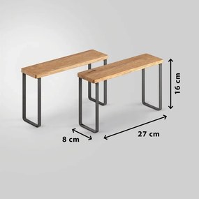 METALTEX Sada 2ks přídavných polic - YORK LINE SET, 27 × 8 × 16 cm