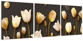 Obraz zlatých tulipánů