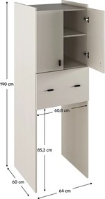 Kondela Hluboká skříňka nad pračku, kašmír, NATALI TYP 9