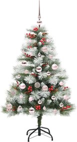 Umělý vánoční stromeček Zelená a bílá 120 cm PVC, kov a plast 3395163