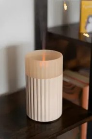 Airbi CANDLE béžová / Aroma difuzér / Efekt hořící svíčky / Ultrazvuko