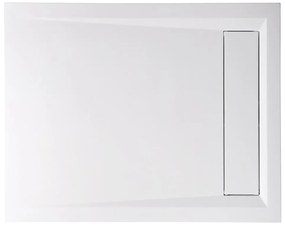 Polysan VARESA sprchová vanička z litého mramoru se záklopem, obdélník 110x90cm, bílá 72938