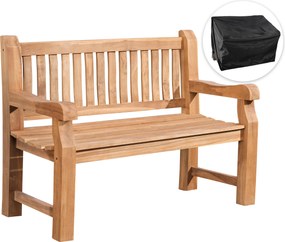 Teaková lavice Jackson 120 cm s ochranný kryt