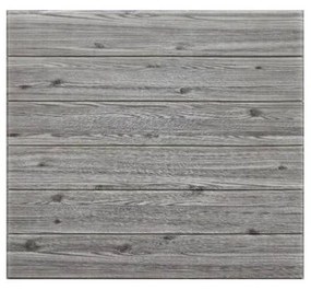 Samolepicí obkladový panel 3D - Dřevo šedé sukovité