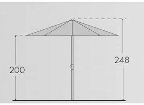 Derby Basic Lift NEO 3 m – hliníkový slunečník s kličkou : Desén látky - 846
