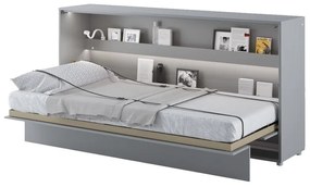 Sklápěcí postel BC-06 90x200 Bed Concept, Barva: šedá, Osvětlení: LED osvětlení - bílé, LED světlo s USB: bez LED světla s USB