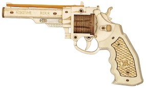 RoboTime 3D dřevěné mechanické puzzle Revolver Corsac
