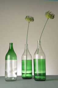 Láhev HOME MADE - green bottom - QUBUS - čirá, zelená, sklo