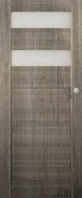 posuvné interiérové dveře do pouzdra SANTIAGO model 5 Průchozí rozměr: 70 x 197 cm, Orientace dveří: Levé dveře, Dekor: Dub stříbrný