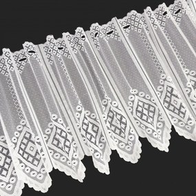 Vitrážová žakárová záclona bílá 40,60 cm 1524 Ervi metráž