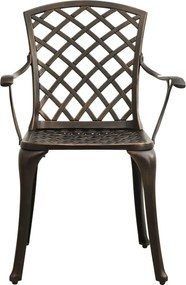 vidaXL Zahradní židle 4 ks litý hliník [315571] Barva: Bílá