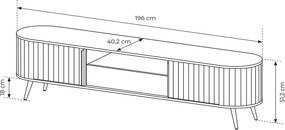 LOVI c | TV stolek RTV 2D1S | 196 cm | dub cremona