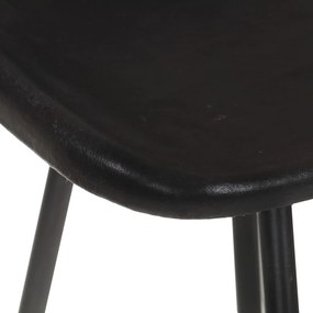 Barové stoličky 2 ks černé pravá kůže,  320641