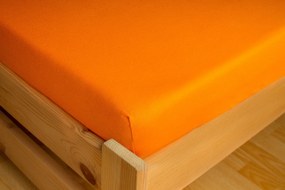 Prostěradlo Jersey 180x200 Oranžová 100% bavlna