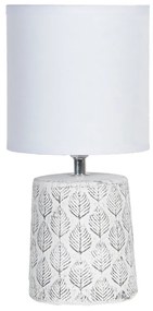 Stolní lampa s listy a bílým stínidlem – 15x31 cm