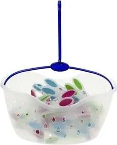 MSV sada kolíčků na prádlo s košíkem ANTI-UV 24 ks / plast / 8,3 cm