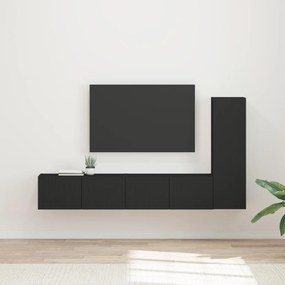 Sestava TV skříněk 3 ks Černá Kompozitní dřevo 3408989