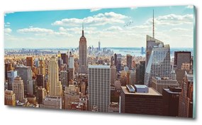 Wallmuralia Fotoobraz na skle New York ptačí pohled 100x50