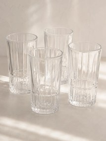 Sinsay - Sklenice s reliéfním vzorem 4 pack - clear
