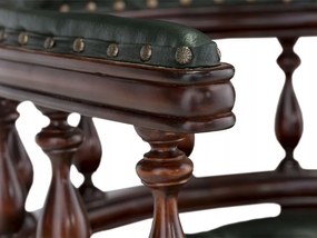 Křeslo z mahagonu Chesterfield pravá kůže III