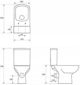 Cersanit COLOUR WC sedátko duroplast / antibakteriální, bílá, K98-0092